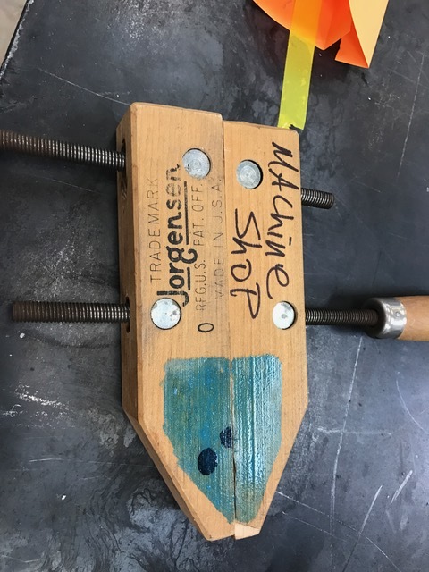 Wooden clamp for round stock on the bandsaw - Machine Shop - Dallas ...
